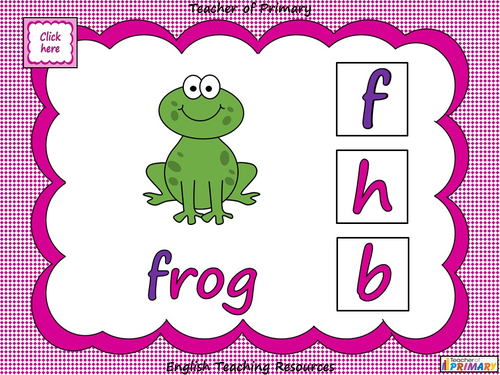 Beginning Sounds - h, b, f, l | Teaching Resources