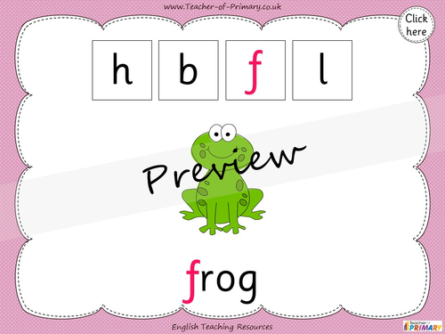 Beginning Sounds - h, b, f, l | Teaching Resources