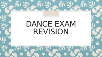 GCSE Dance (new) Exam Revision & Skill Categories | Teaching Resources