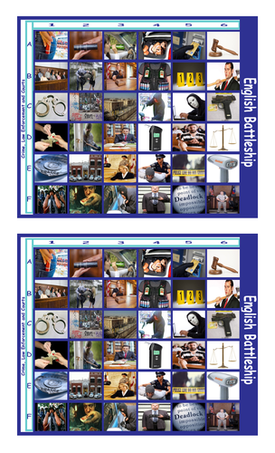 Crime, Law Enforcement, and Courts Legal Size Photo Battleship Game ...