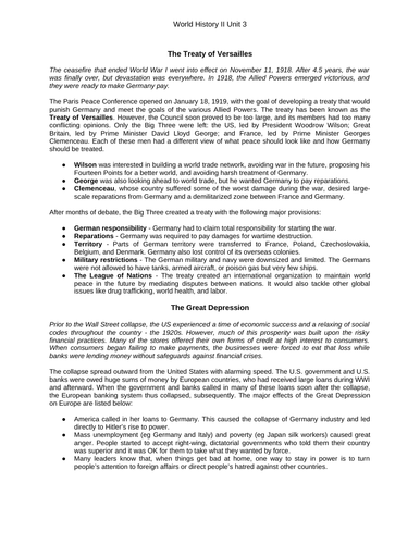 World History Lesson: The End of WWI | Teaching Resources