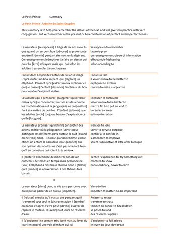 Le petit prince-Antoine de St Exupéry IB and intensive advanced reading ...