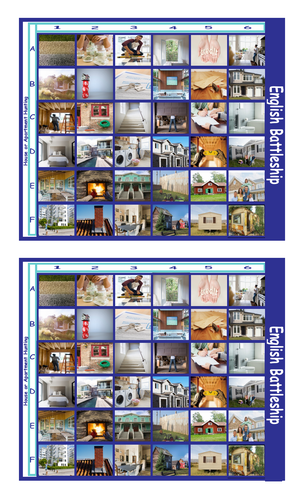 Houses and Apartments Types-Features Legal Size Photo Battleship Game ...