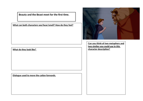 Character description - plan/worksheets/model texts/planning sheets/LA ...