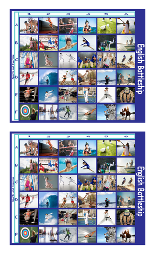 Sports and Exercise Legal Size Photo Battleship Game | Teaching Resources