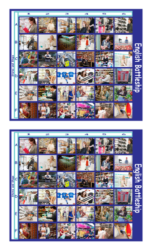 Stores and Shops Legal Size Photo Battleship Game | Teaching Resources