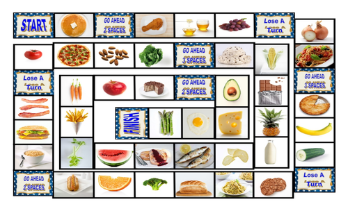 Food Types Legal Size Photo Board Game | Teaching Resources