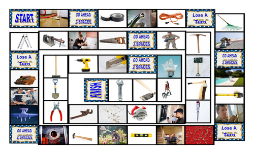 House Repairs, Tools, and Supplies Legal Size Photo Board Game ...