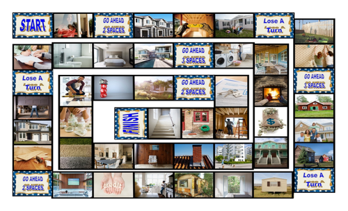 Houses and Apartments Types-Features Legal Size Photo Board Game ...