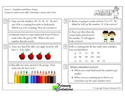 Mastery Maths - Year 1 Reasoning - Number and Place Value | Teaching ...