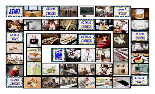 Restaurants and Fast Food Legal Size Photo Board Game | Teaching Resources