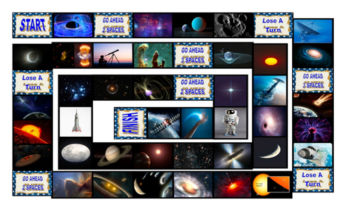 Space and Astronomy Legal Size Photo Board Game | Teaching Resources