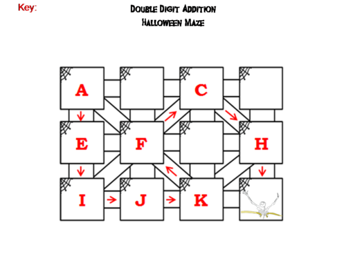 Double Digit Addition Without Regrouping Game Halloween Math Maze ...
