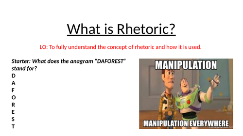 What is Rhetoric? | Teaching Resources