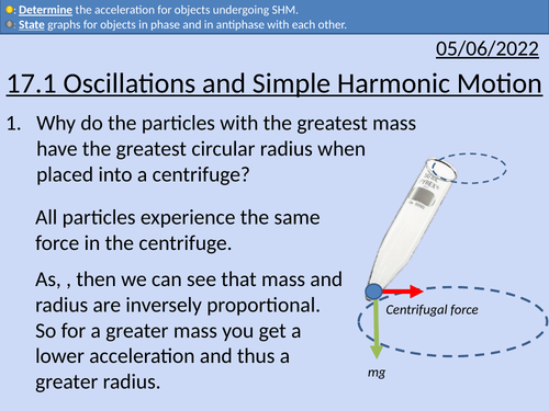 OCR A Level Physics: Simple Harmonic Motion and Oscillations | Teaching ...