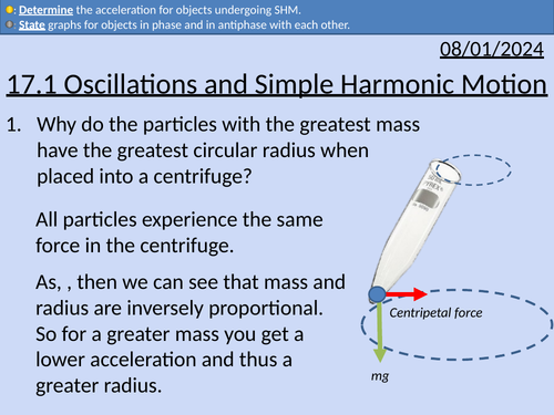 OCR A level Physics: Oscillations and Simple Harmonic Motion | Teaching ...
