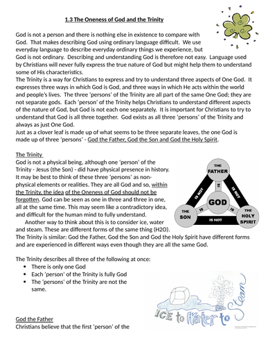 The Oneness of God and the Trinity | Teaching Resources