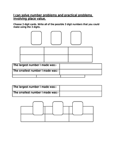 Place value problem solving year 3 complete lesson | Teaching Resources