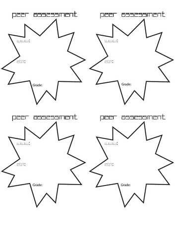 Peer Assessment Stars - WWW, EBI | Teaching Resources