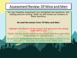 Of Mice and Men - Assessment Review | Teaching Resources