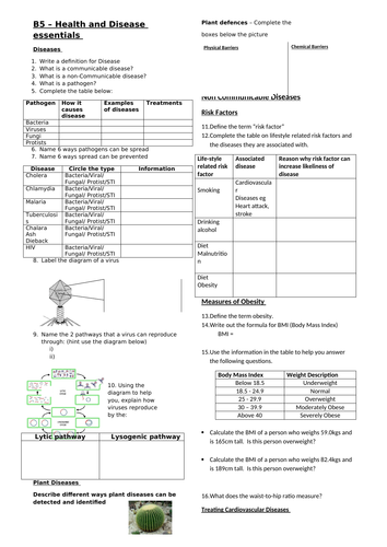 Biology paper 1 edexcel complete revision | Teaching Resources