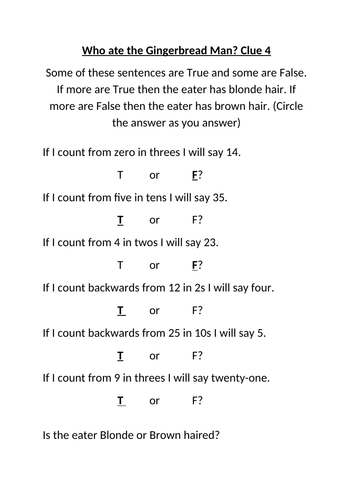 World Maths Day 'Murder' Mystery - Who ate the Gingerbread Man ...