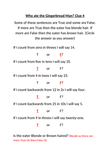 World Maths Day 'Murder' Mystery - Who ate the Gingerbread Man ...