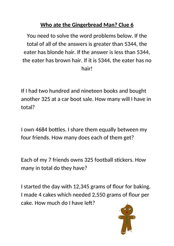 World Maths Day 'Murder' Mystery - Who ate the Gingerbread Man ...