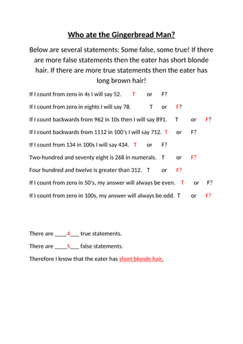 World Maths Day 'Murder' Mystery - Who ate the Gingerbread Man ...
