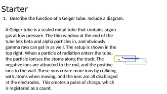 A Level Physics Radioactivity 3 : Radioactive Decays | Teaching Resources