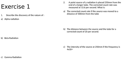 A Level Physics Radioactivity 3 : Radioactive Decays | Teaching Resources