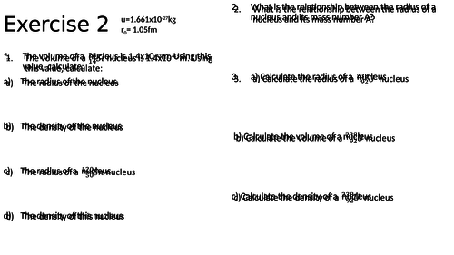A Level Physics Radioactivity 7 : Nuclear Radius | Teaching Resources