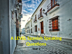 A Level Spanish speaking questions (year 2) | Teaching Resources