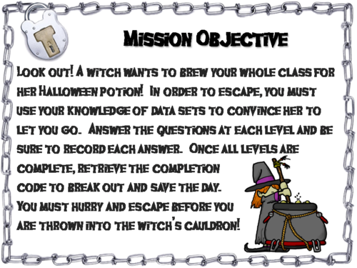 Mean, Median, Mode, and Range Activity: Escape Room Halloween Math Game ...