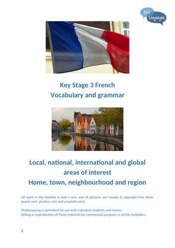 Key Stage 3 French - Vocabulary and Grammar - Where I live | Teaching ...