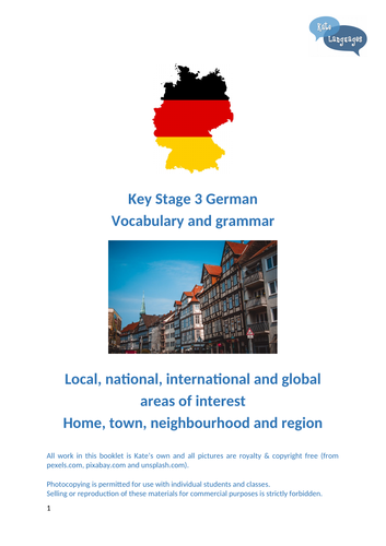 Key Stage 3 German - Vocabulary and Grammar - Where I live | Teaching ...