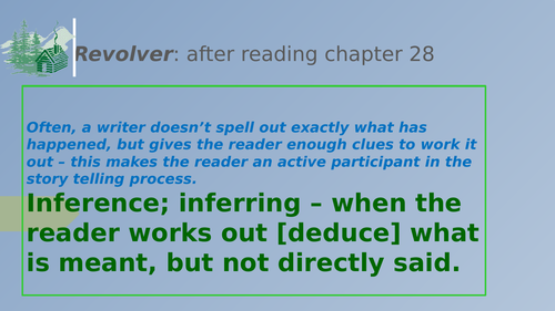 Revolver, by Marcus Sedgwick: chapter 27-30, guided reading and writing ...