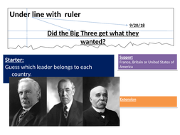 Aims of the Big Three | Teaching Resources