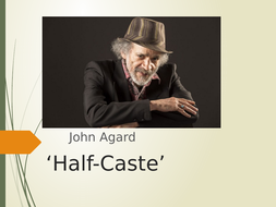 IGCSE KS4 'Half-Caste' by John Agard | Teaching Resources