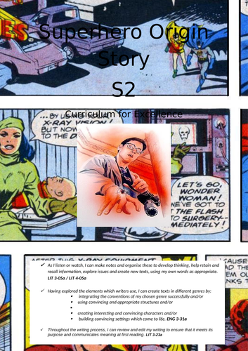 Superhero Origin Story: FULL Creative Writing Unit S1/2 | Teaching ...