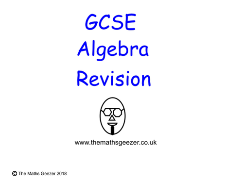 GCSE Algebra Revision (ppt) | Teaching Resources