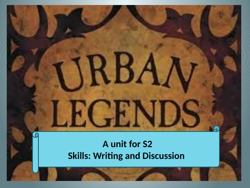 Urban Legends Creative Writing Unit KS3/4 | Teaching Resources