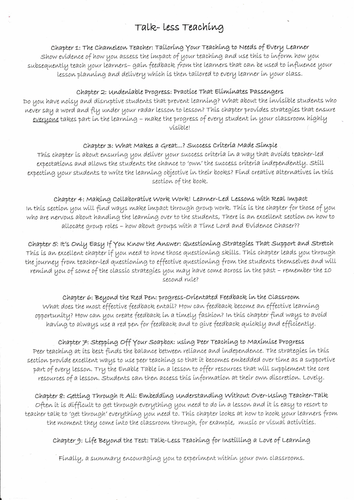 Talk Less Teaching: Practice, Participation and Progress | Teaching ...