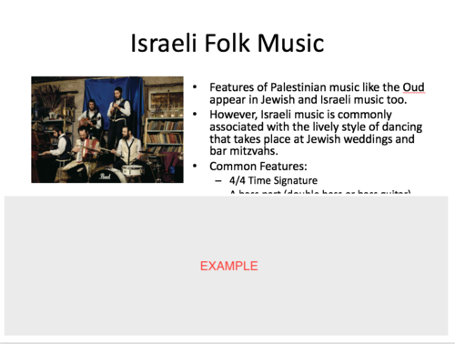 OCR GCSE Music - "Palestinian and Israeli" Area of Study 3 "Rhythms of ...
