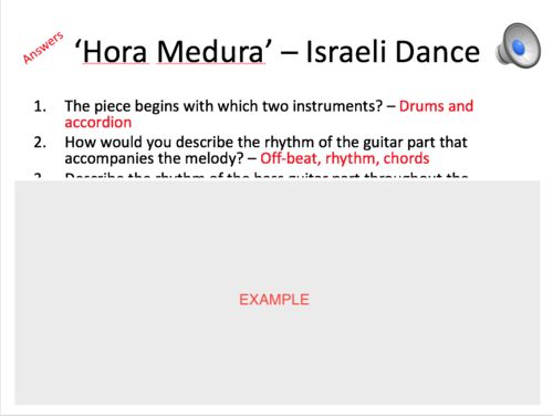 OCR GCSE Music - "Palestinian and Israeli" Area of Study 3 "Rhythms of ...
