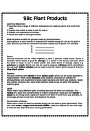 Exploring Science 9Bc Plant Products | Teaching Resources