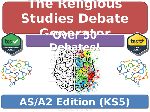 The Religious Studies Debate Generator (KS5, AS, A2, RS, RE, Religious ...