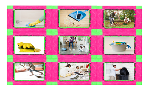 Household Chores and Cleaning Supplies Legal Size Photo Card Game ...