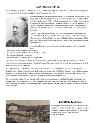 Enquiry Question: To what extent did the 1848 Public Health Act improve ...