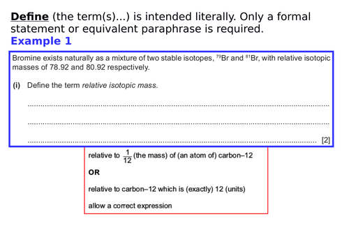 All of the Command Words for 9701 Chemistry and Examples | Teaching ...